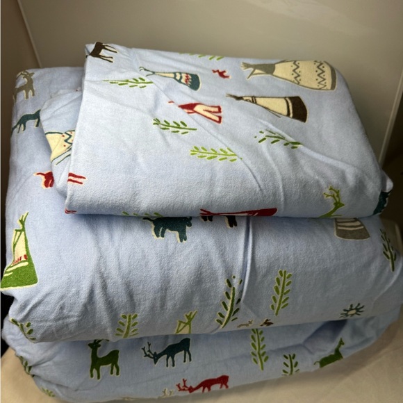 Pottery Barn Kids | Bedding | Pottery Barn Kids Full Flannel Sheet Set ...